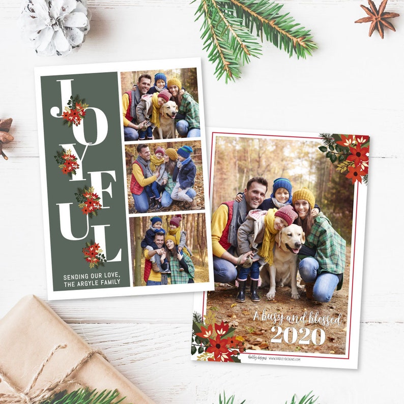 Editable Christmas Card Photo Card Template Photo Christmas | Etsy