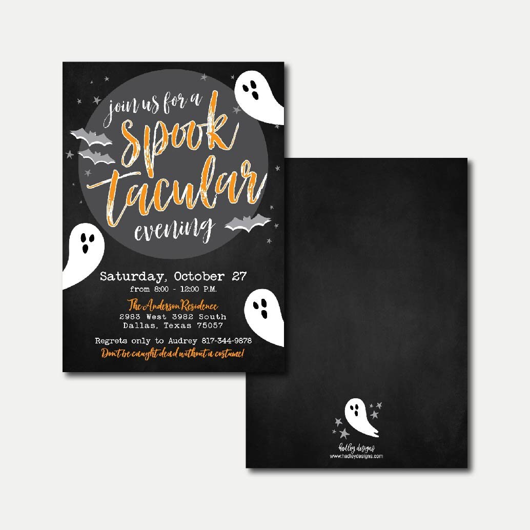 Ghost Halloween Invitation Template Halloween Bash Digital | Etsy