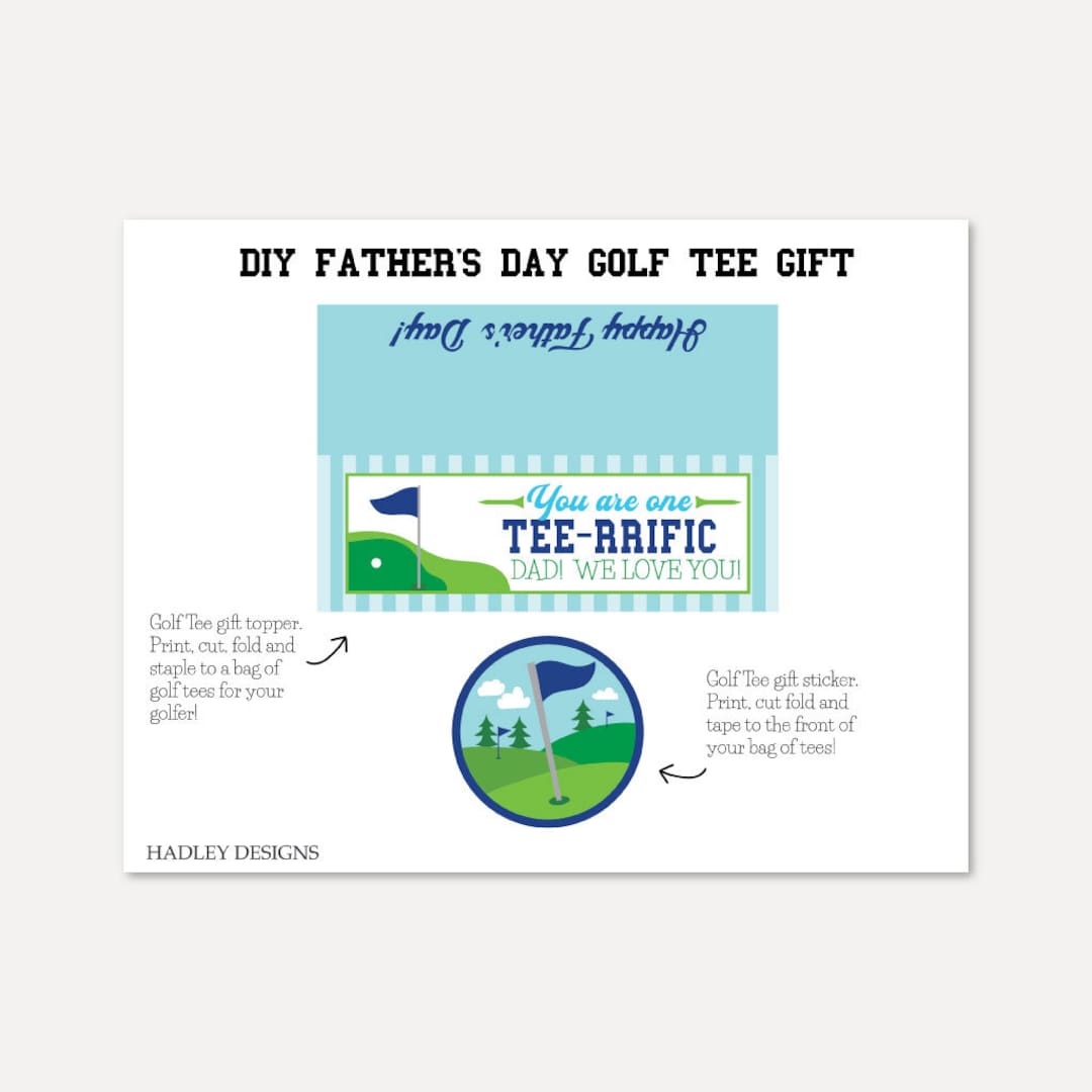 Printable Fathers Day Golf Gift Tags Template, Tee-rific Golf Tee Ideas ...