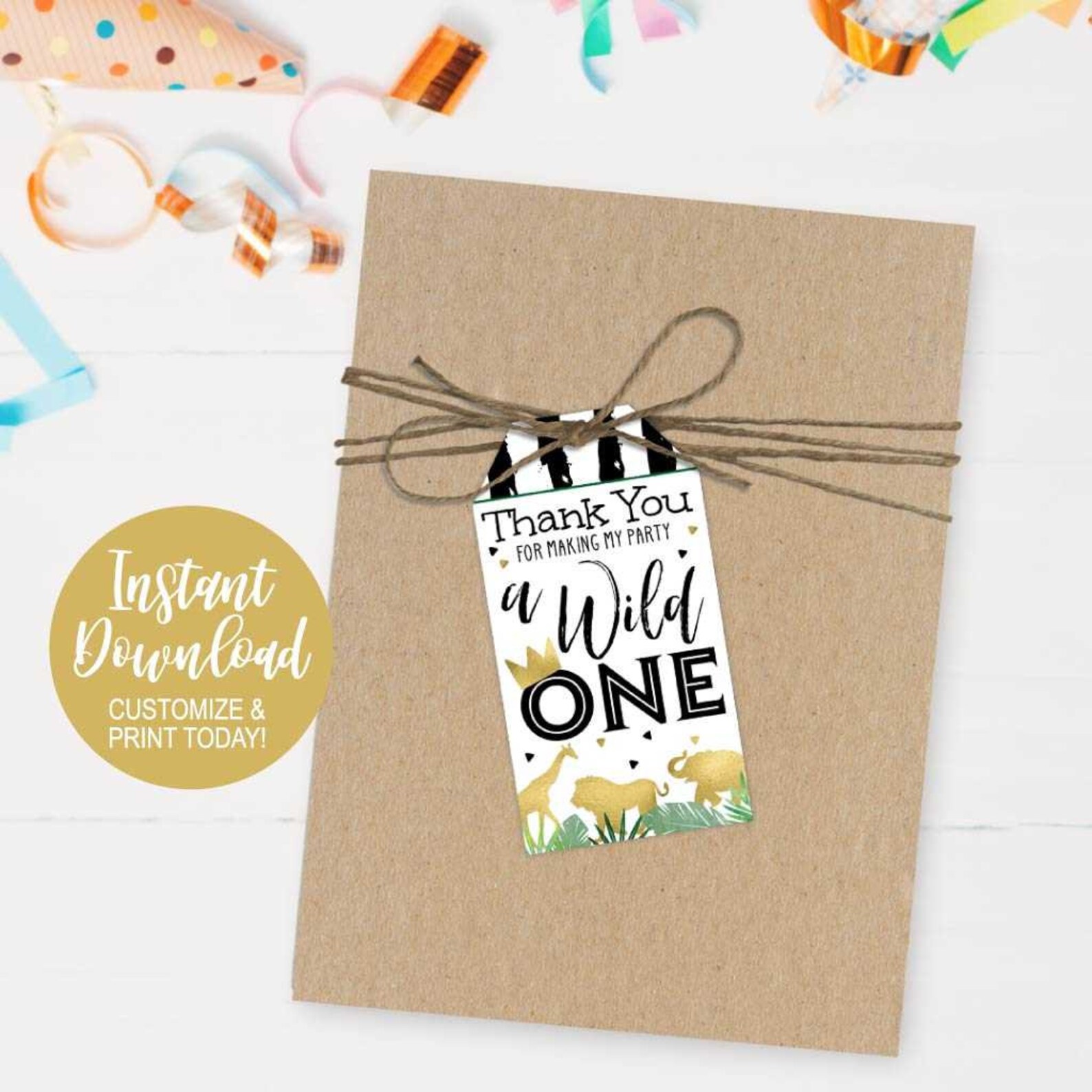 Thank You Tags Printable Edit Printable Thank You Tags | Etsy