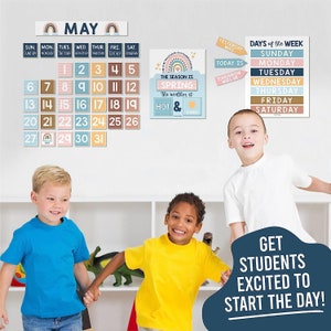 Boho Calendar for Classroom Elementary Classroom Must Haves - Classroom ...