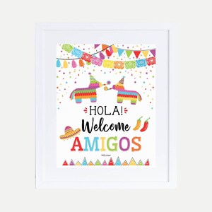 Fiesta Kids Party Sign Set Template - Printable Birthday Decorations ...
