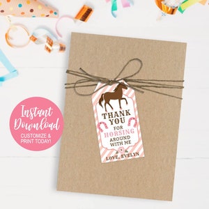 Thank You Tags Printable Edit, Printable Thank You Tags, Birthday Thank ...