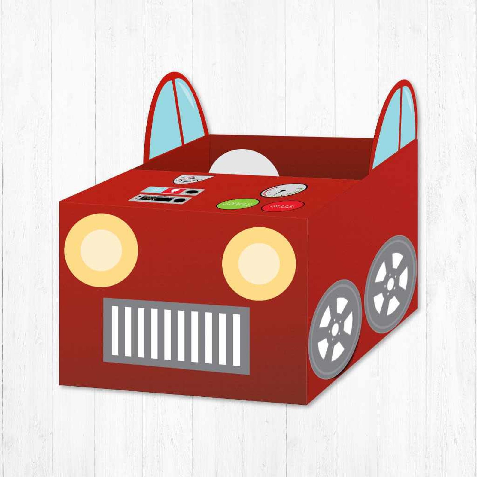 Movie Night Cardboard Box Car Template Cardboard Box Car | Etsy
