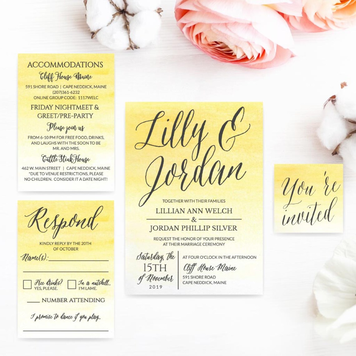 Printable Wedding Invitations Packages, Wedding Invitations Sets Cheap ...