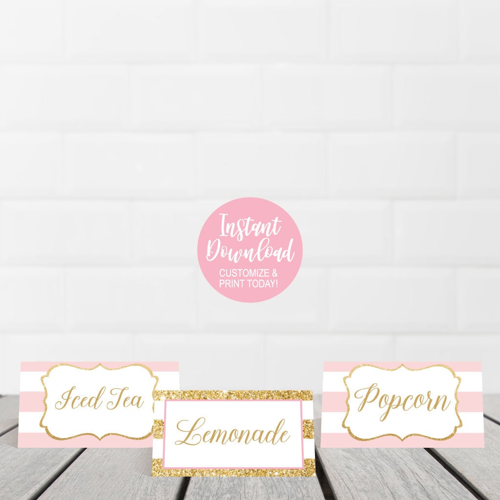 Editable Food Labels, Food Labels Printable, Printable Buffet Tags ...