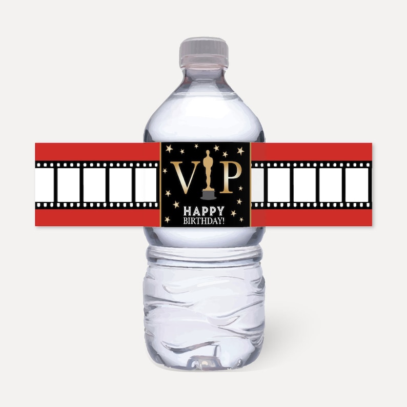 VIP Kids Party Bottle Label Template - Water Bottle Wraps, Party ...
