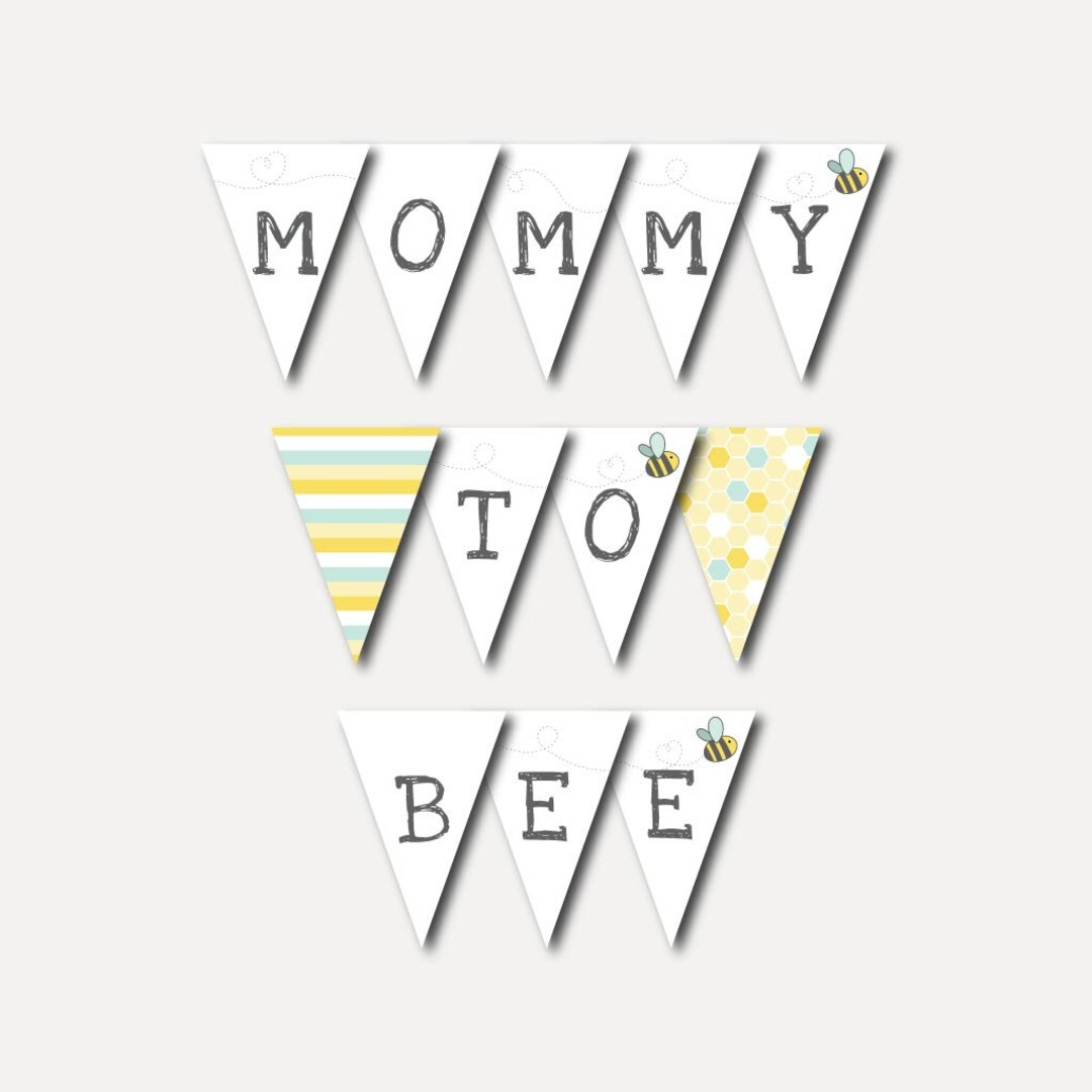 Bee Baby Shower Banner Template Baby Shower Banner Custom - Etsy