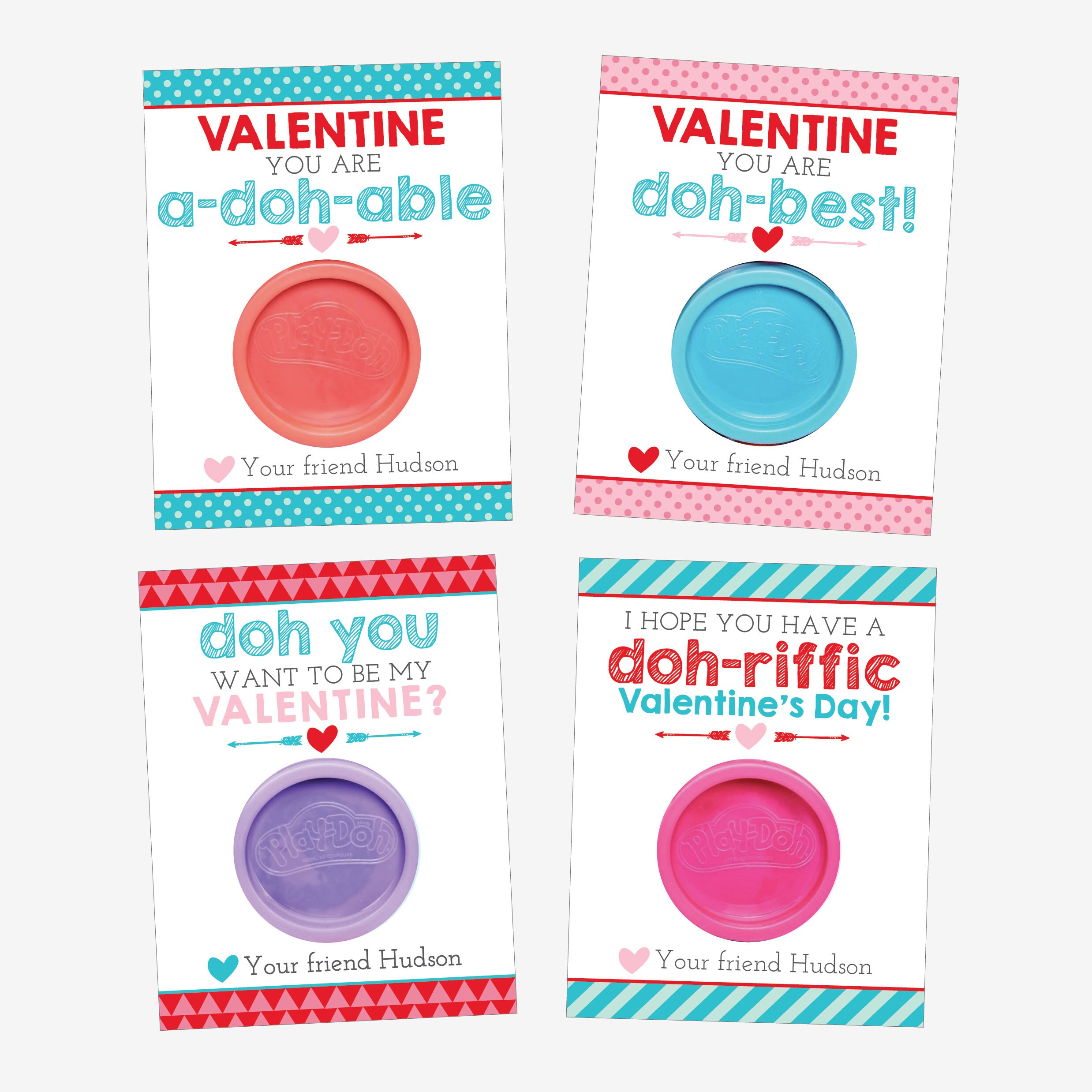 You Are A-doh-able Play Doh Gift Card You Are Doh Best - Etsy