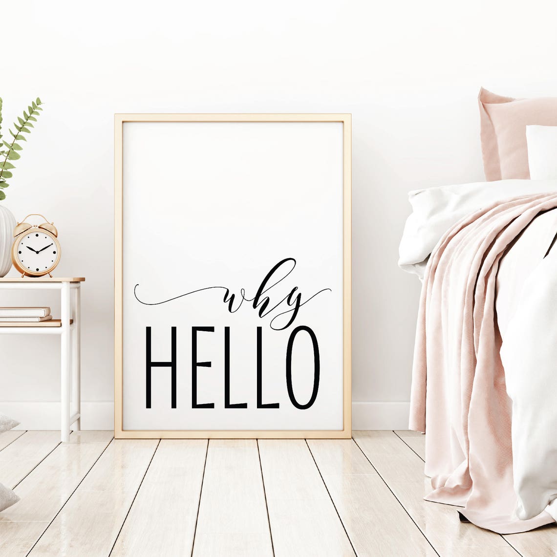 Why Hello Sign Printable Wall Art Quotes Digital Art | Etsy