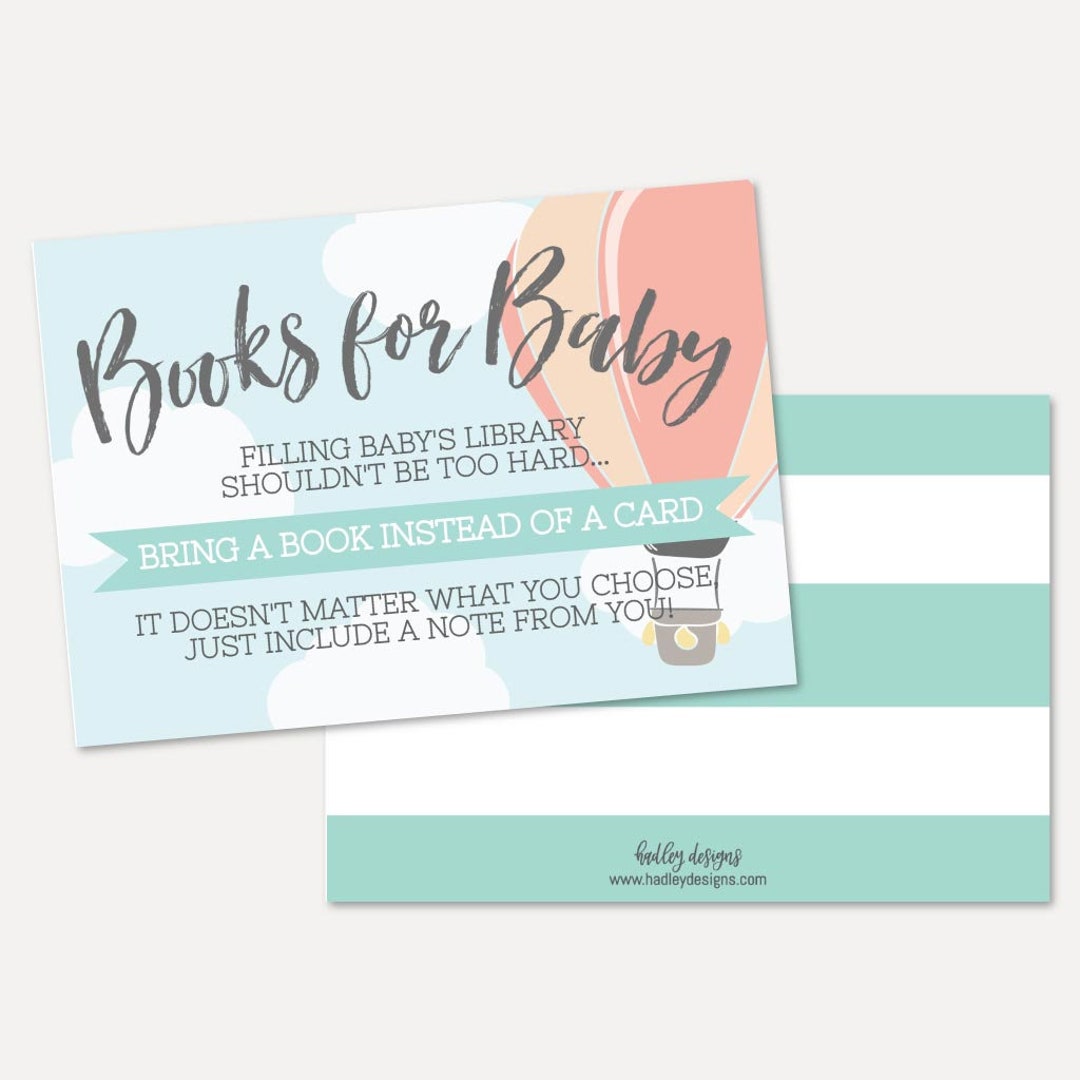 Plantilla de solicitud de libro de baby shower en globo - Etsy España