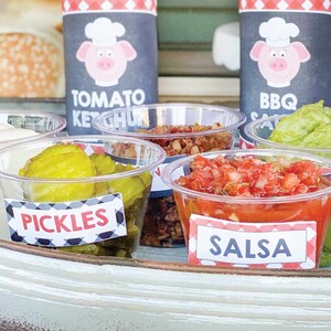 Printable Backyard BBQ Condiment Labels, Cookout Food Label Templates ...
