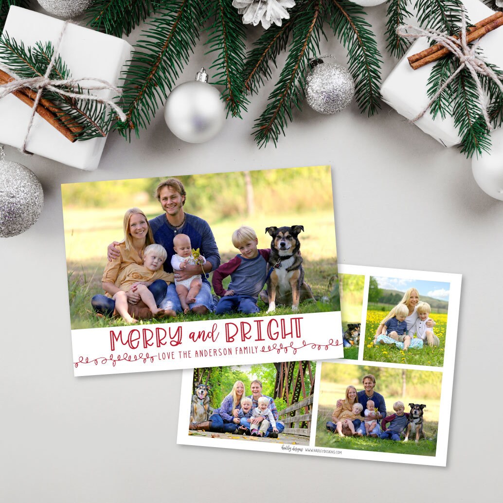 Editable Christmas Card Photo Card Template Photo Christmas | Etsy