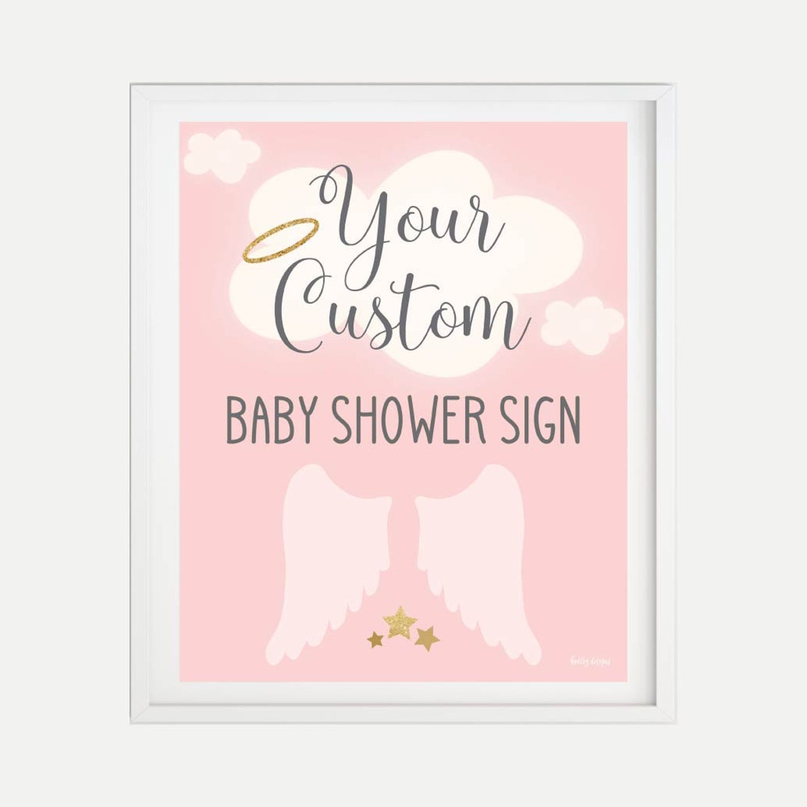 Angel Girl Baby Shower Custom Sign Template Design Your Own - Etsy