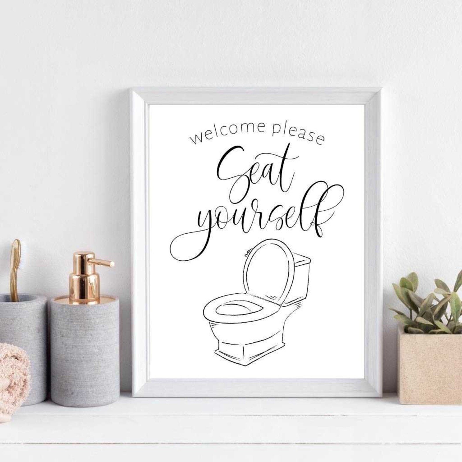 Restroom Decor Restroom Sign Farmhouse Restroom Signs for | Etsy