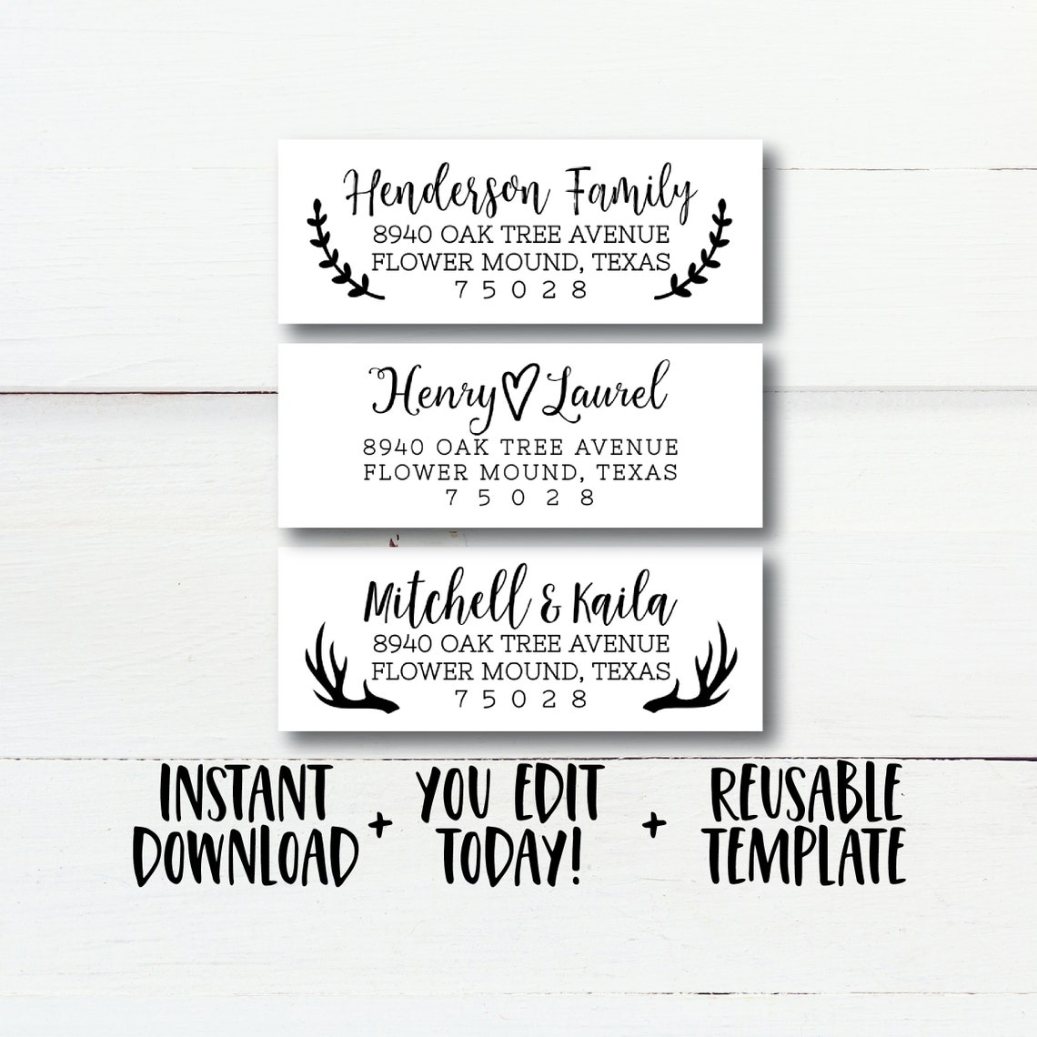 Custom Return Label Cute Address Labels Calligraphy Address | Etsy