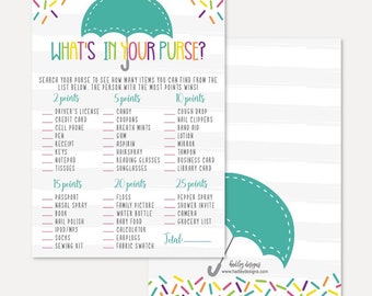 What's in Your Purse Baby Shower Game - Etsy