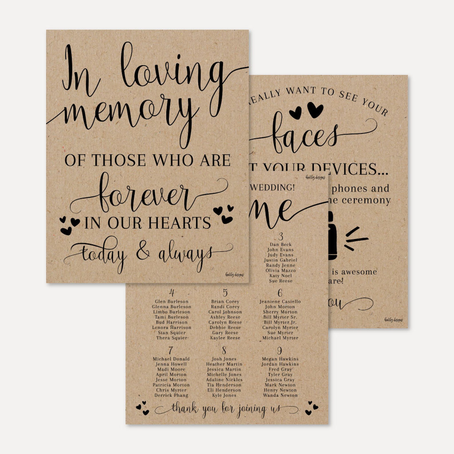 Wedding Signs Printable Bundle Printable Wedding Sign - Etsy