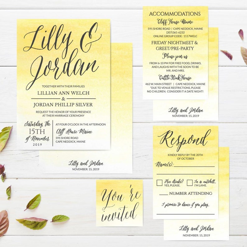 Printable Wedding Invitations Packages, Wedding Invitations Sets Cheap ...