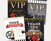 VIP Kids Party Sign Set Templates Custom Sign Favors Sign - Etsy