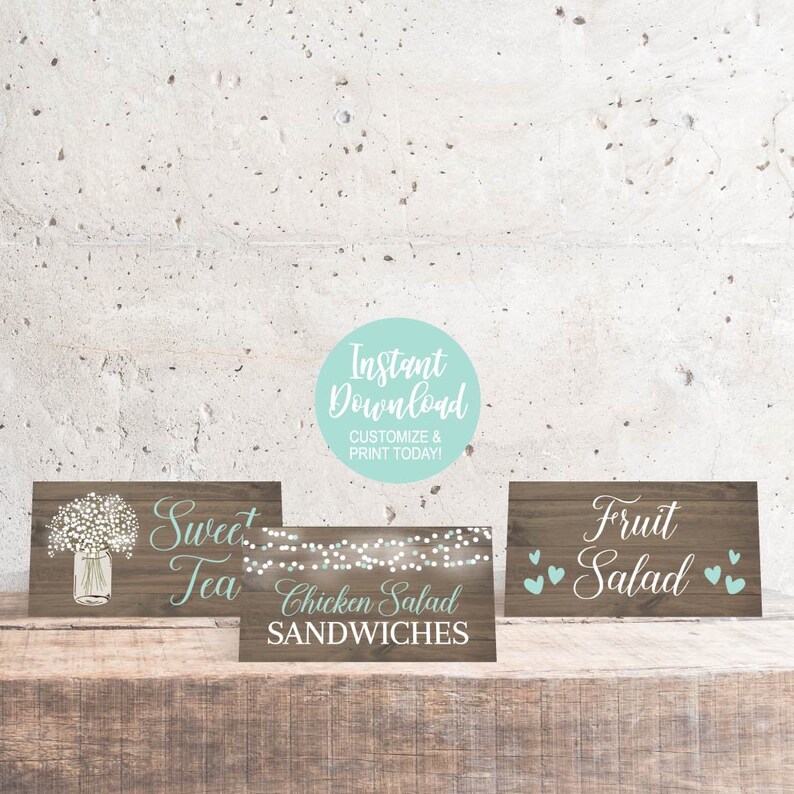 Editable Food Labels Food Labels Printable Printable Buffet - Etsy