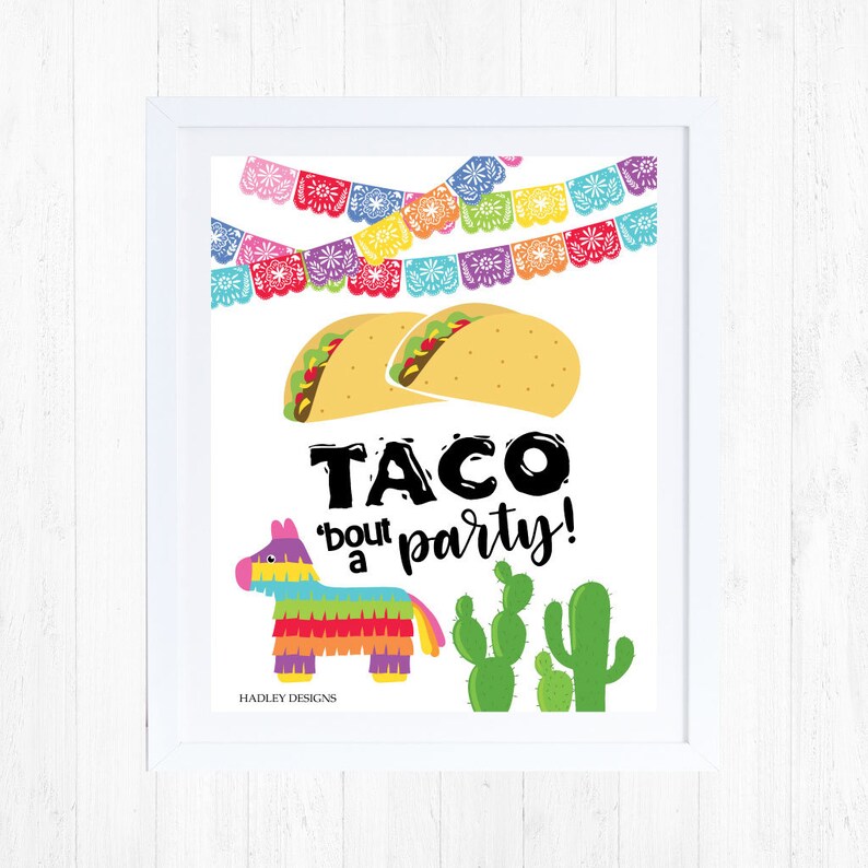 Printable Taco Bout a Party Sign Template Mexican Fiesta | Etsy