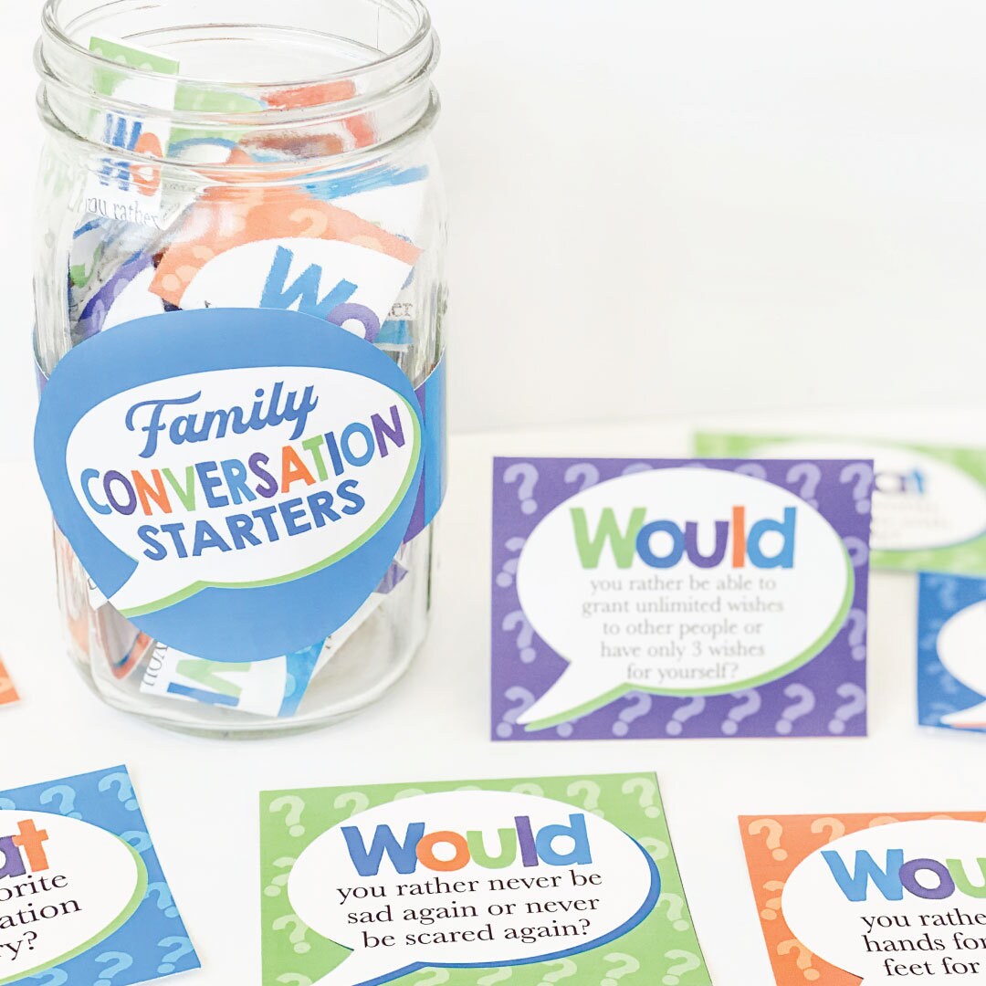 Printable Conversation Starter Cards Dinner Table Questions - Etsy