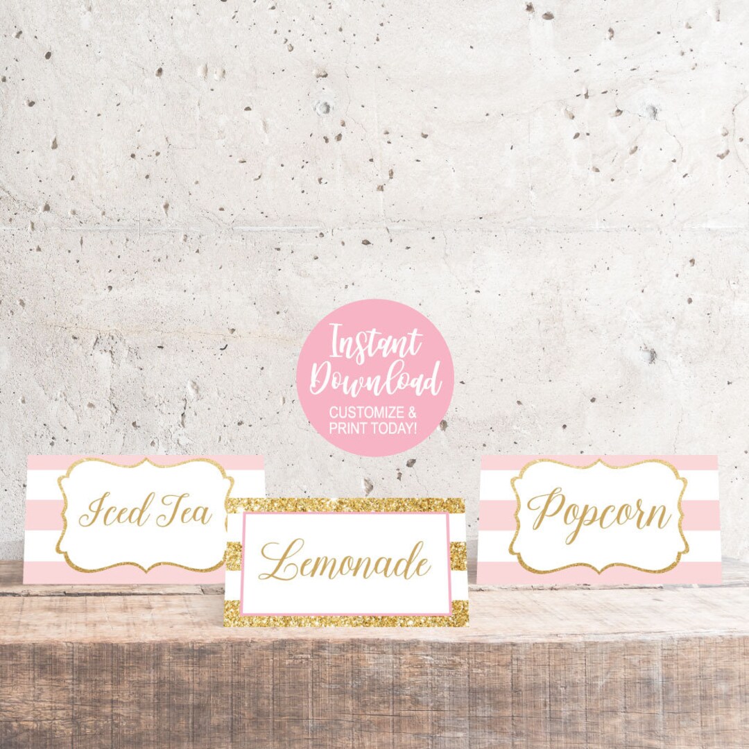 Editable Food Labels, Food Labels Printable, Printable Buffet Tags ...