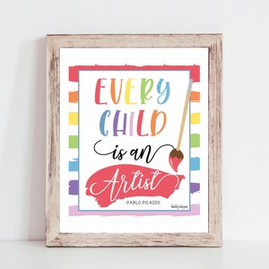 Art Kids Party Birthday Sign Template - Printable Birthday Party Signs ...