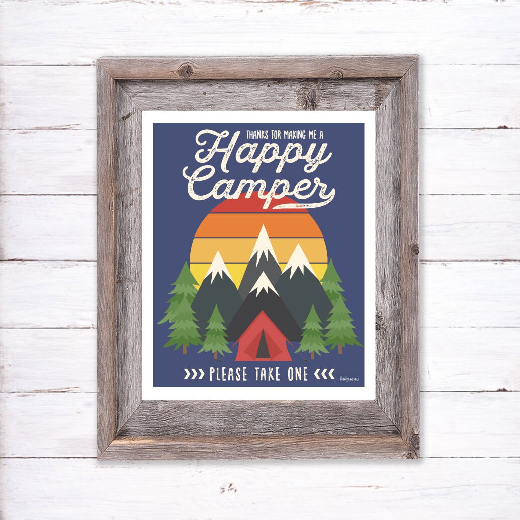 Camping Kids Party Favors Sign Templates - Table Sign, Party ...