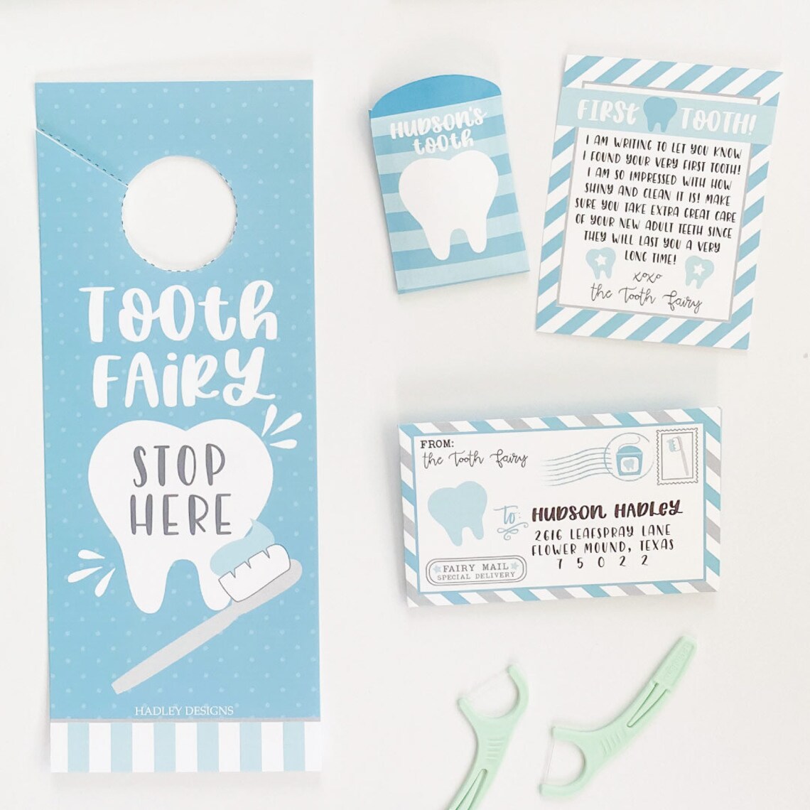 Tooth Fairy Kit Printable Lost Tooth Set Template Includes - Etsy