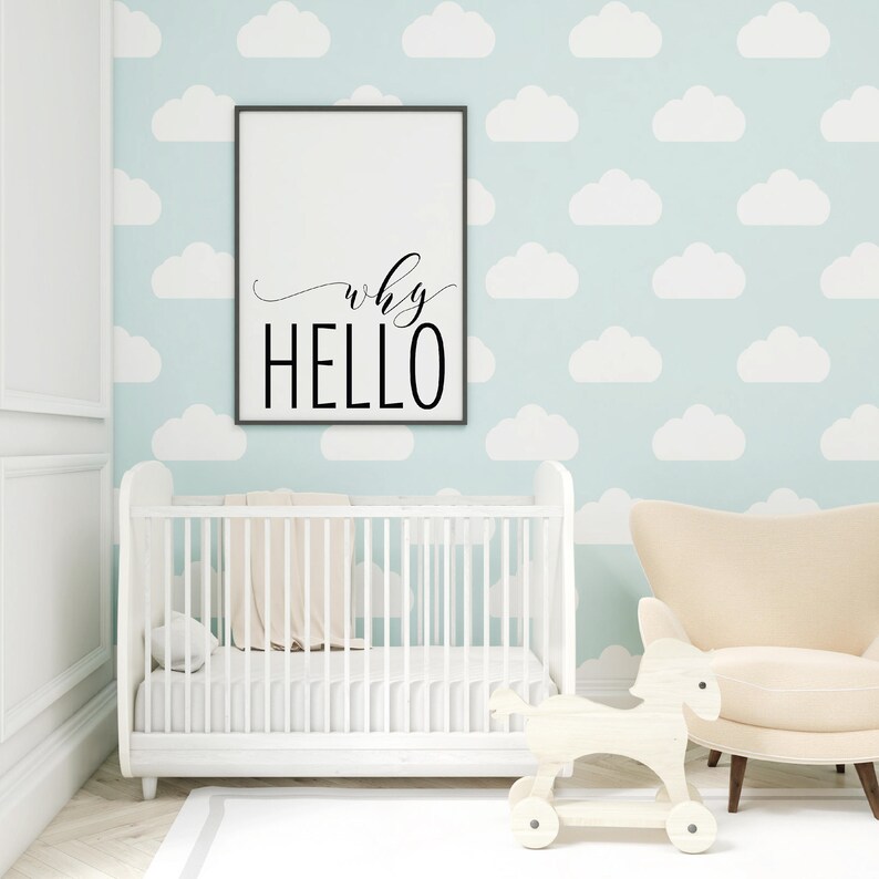 Why Hello Sign Printable Wall Art Quotes Digital Art - Etsy