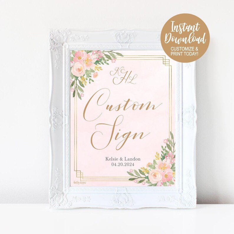 Editable Custom Sign Printable Custom Signs Create Your Own - Etsy