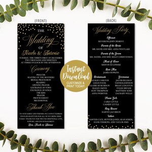 Wedding Program Thank You Template, Wedding Program Ideas Wording ...