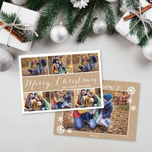 Christmas Photo Card, Rustic Photo Christmas Card, Personalized ...