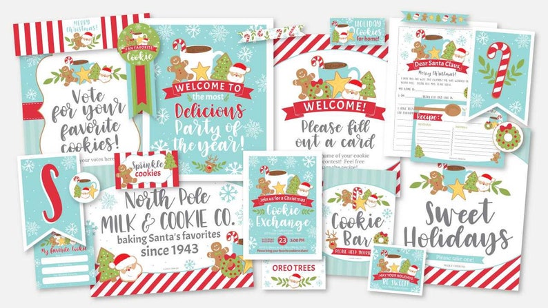 Christmas Cookie Exchange Package Templates - Christmas Cookie Exchange ...