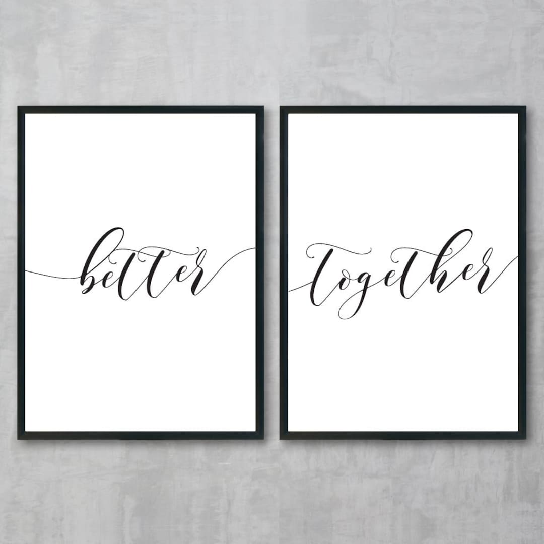 Better Together Decor Wall Art Bedroom Wall Decor Over the - Etsy
