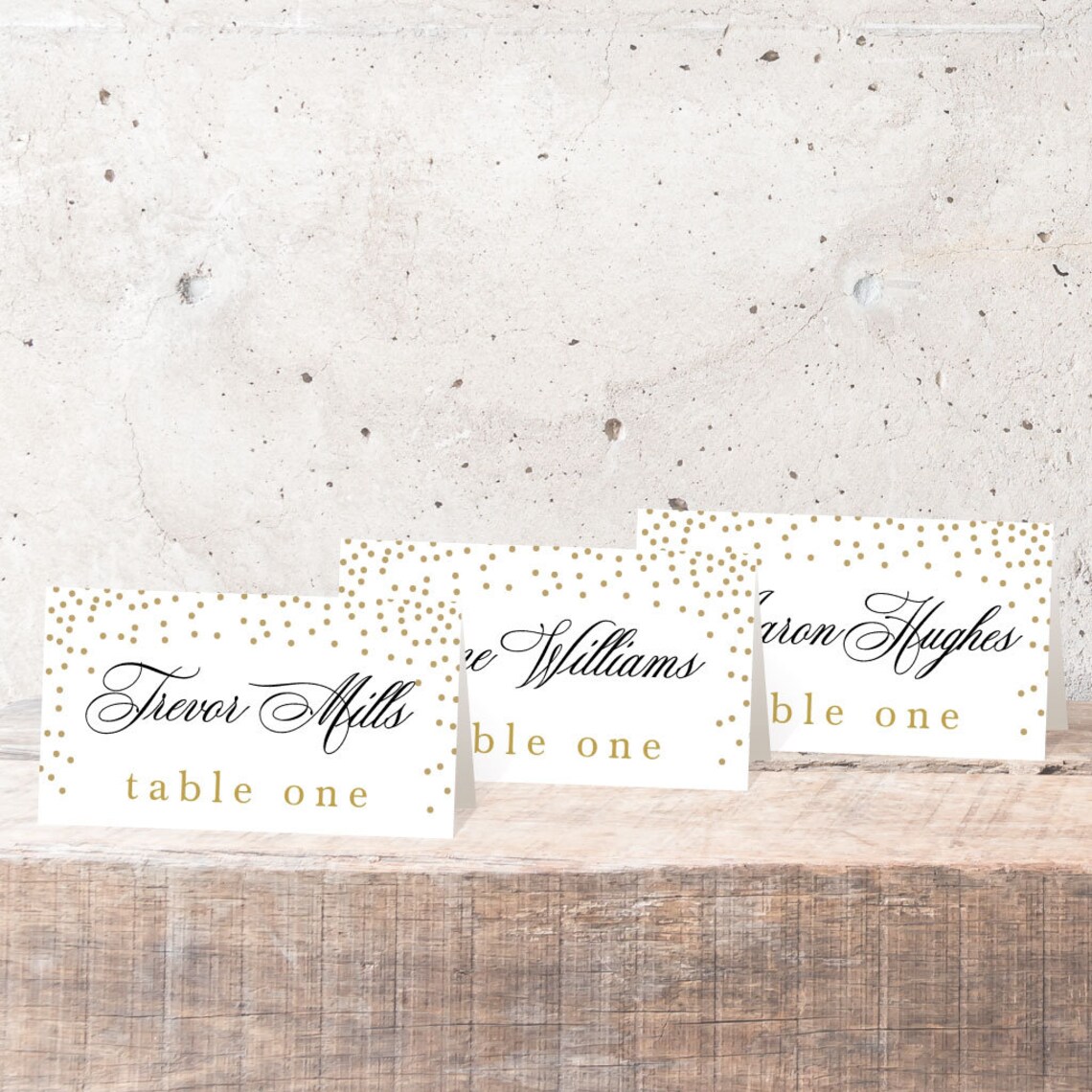Elegant New Years Eve Wedding Place Cards Template -hadley Designs ...