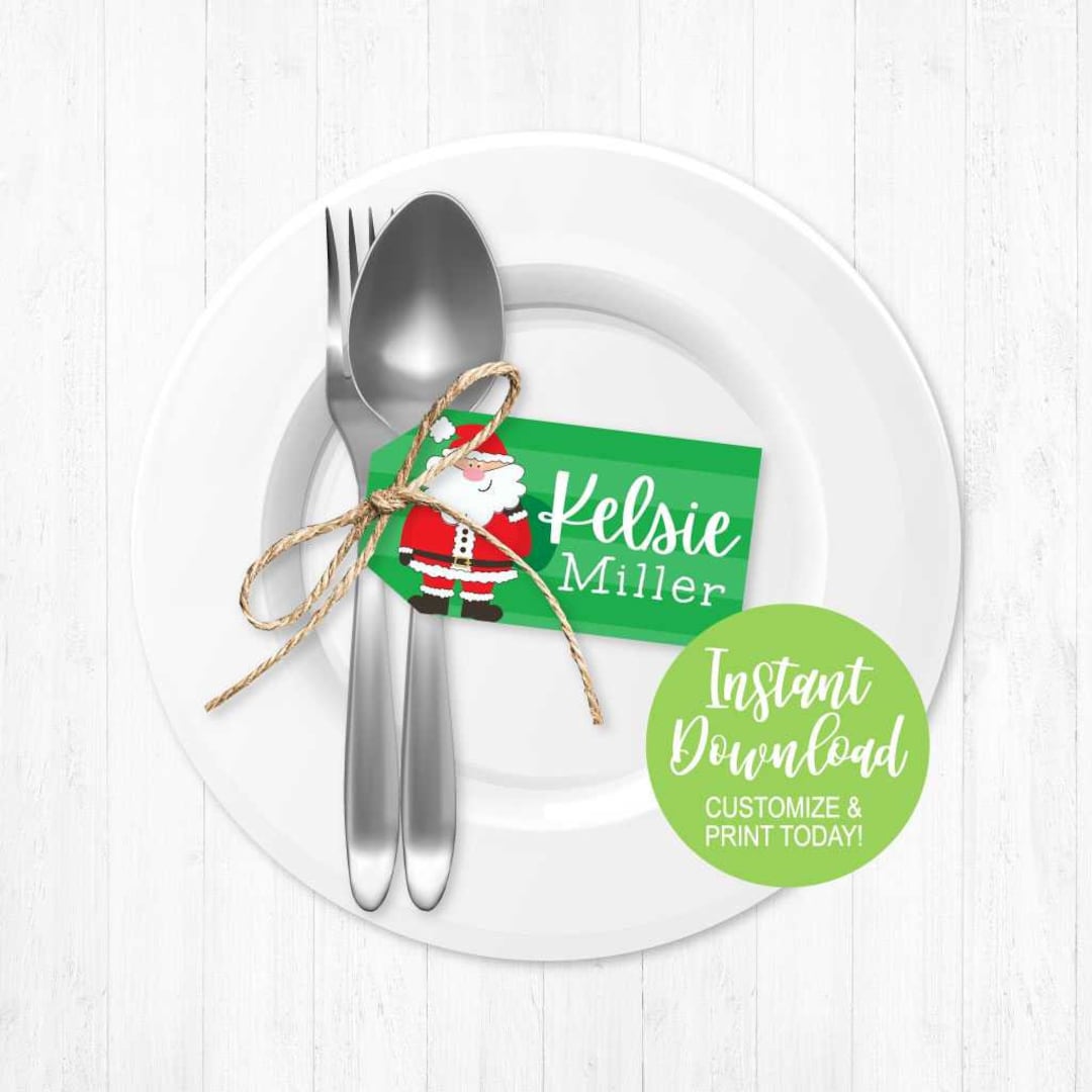 Personalized Name Tags for Christmas Stockings, Christmas Placecards ...