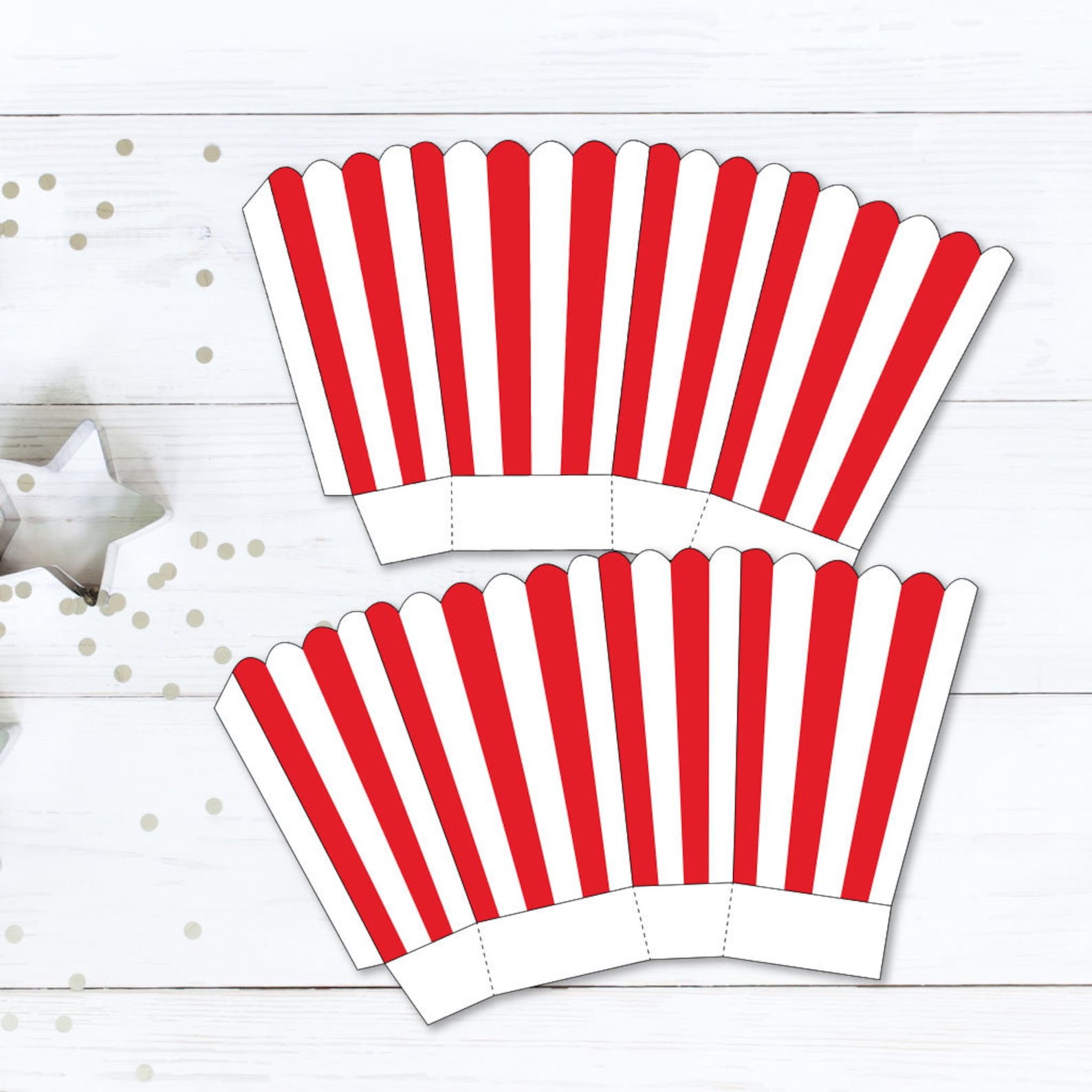 Movie Night Popcorn Boxes Template Popcorn Boxes Custom | Etsy