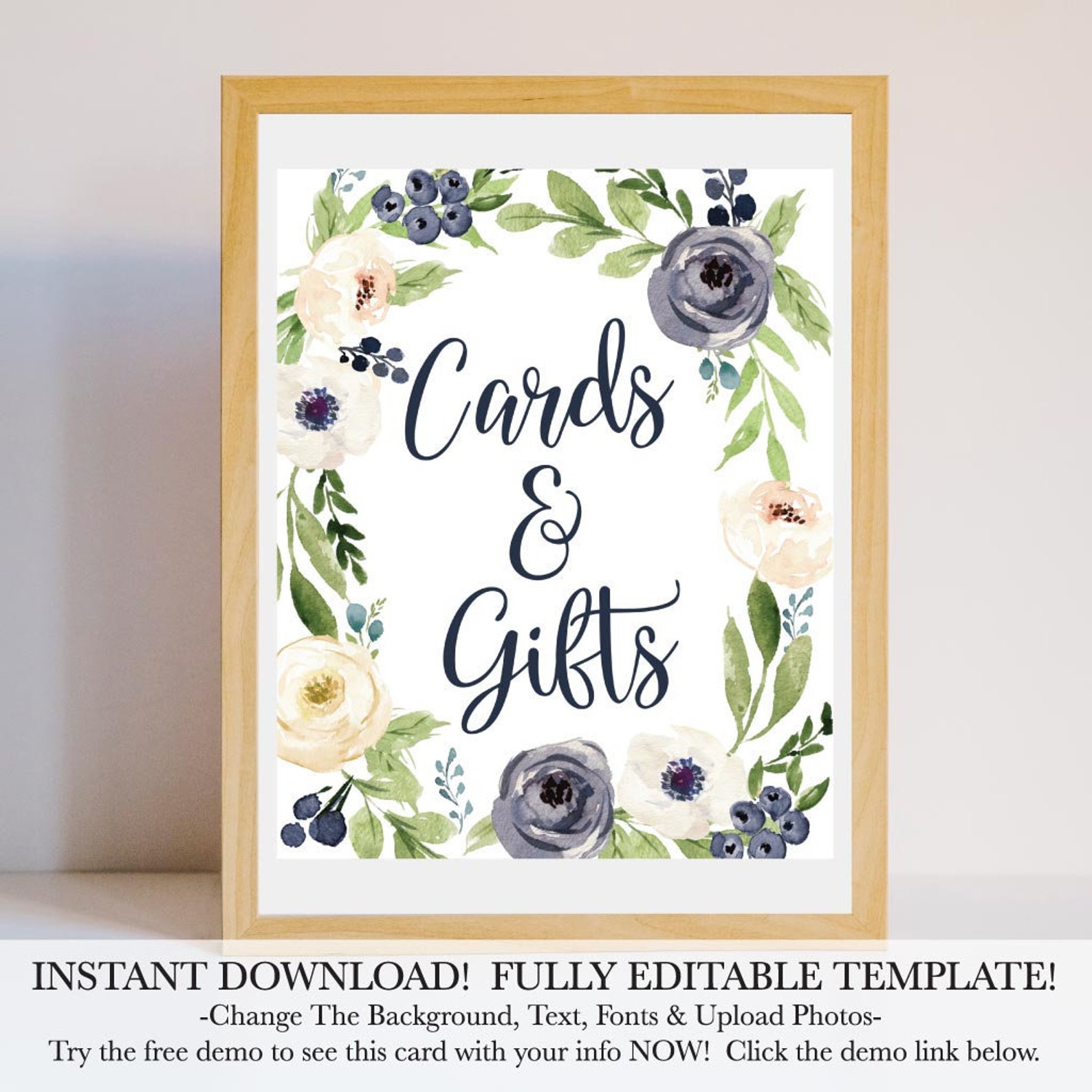 Gifts and Cards Sign Baby Shower Signage Printable Baby - Etsy