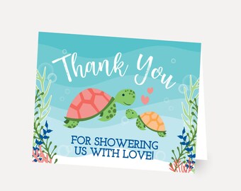 Turtle Thank You Cards - Etsy