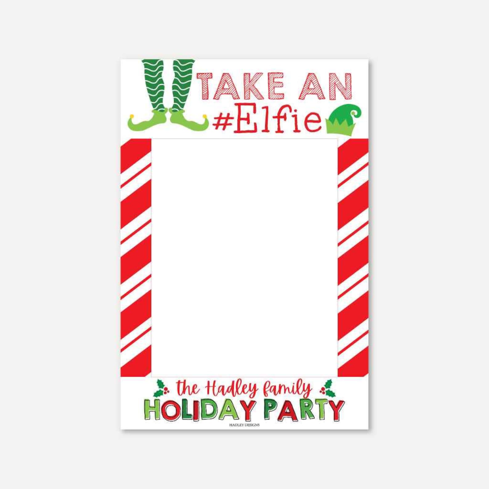 Christmas Photo Fram Prop Template - Elfie Selfie, Elf Frame, Take an ...