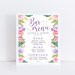 Spring Floral Wedding Bar Menu Sign Template Printable - Etsy