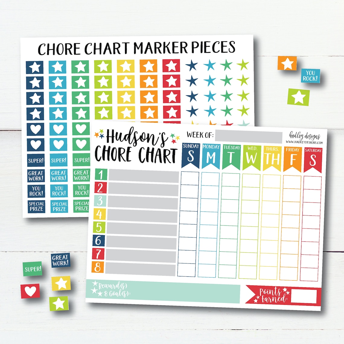Chore Chart Routine Custom Name Chart Printable Chore Log - Etsy