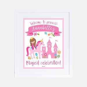 Princess Kids Party Welcome Sign Template - Birthday Welcome Sign ...
