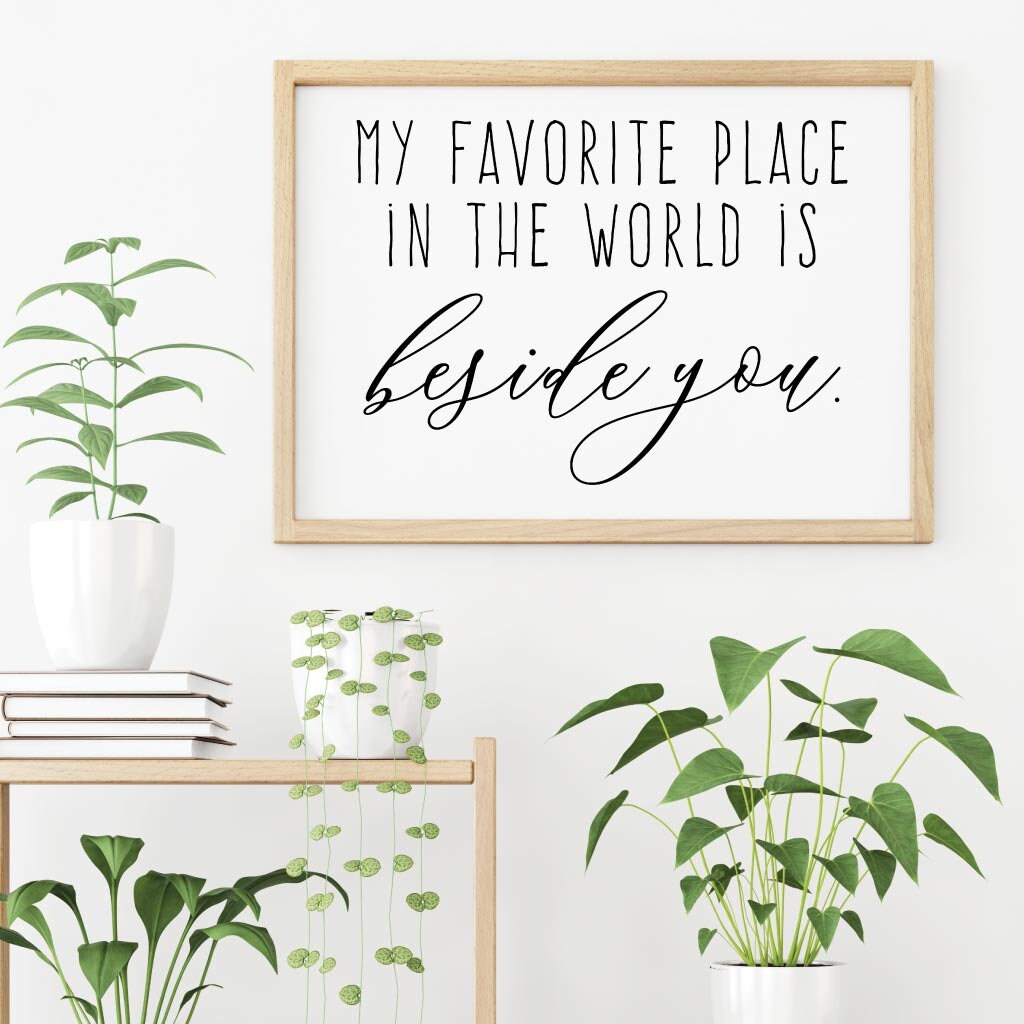 My Favorite Place Sign, Printable Wall Art Quotes, Digital Art ...