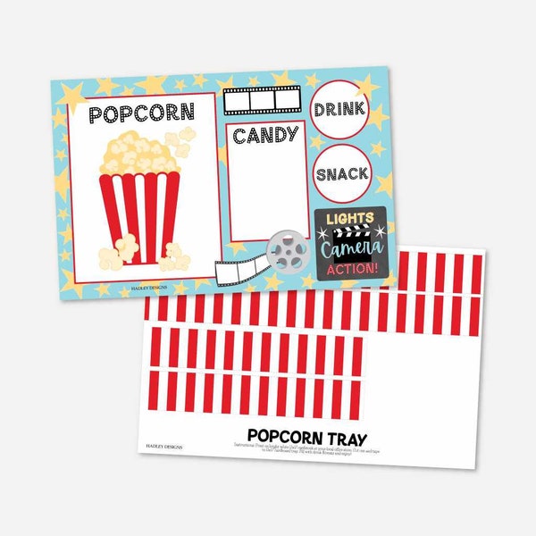 Movie Tray Template - Etsy