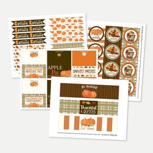 Fall Party Invitation Printable, Printable Party Kit, Thanksgiving ...
