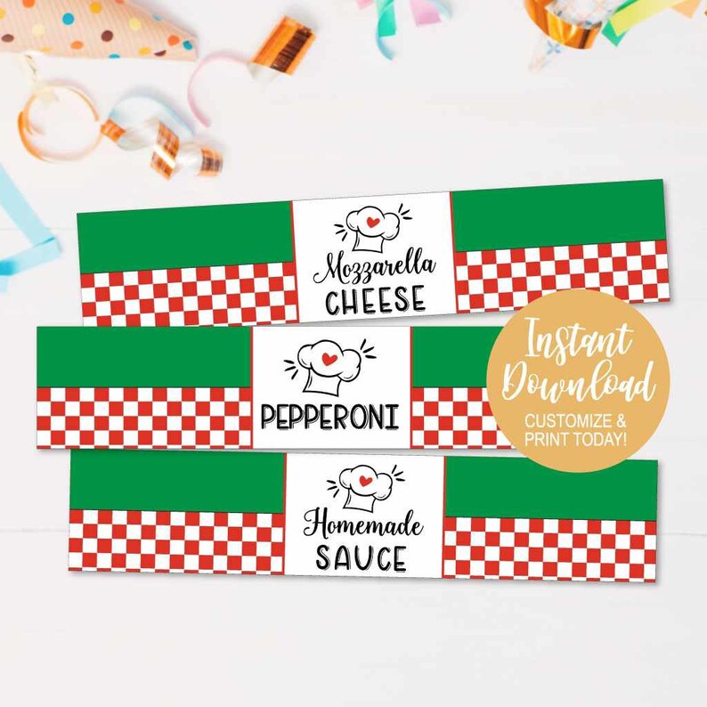 Pizza Party Printables Pizza Party Decorations Pizza Party - Etsy